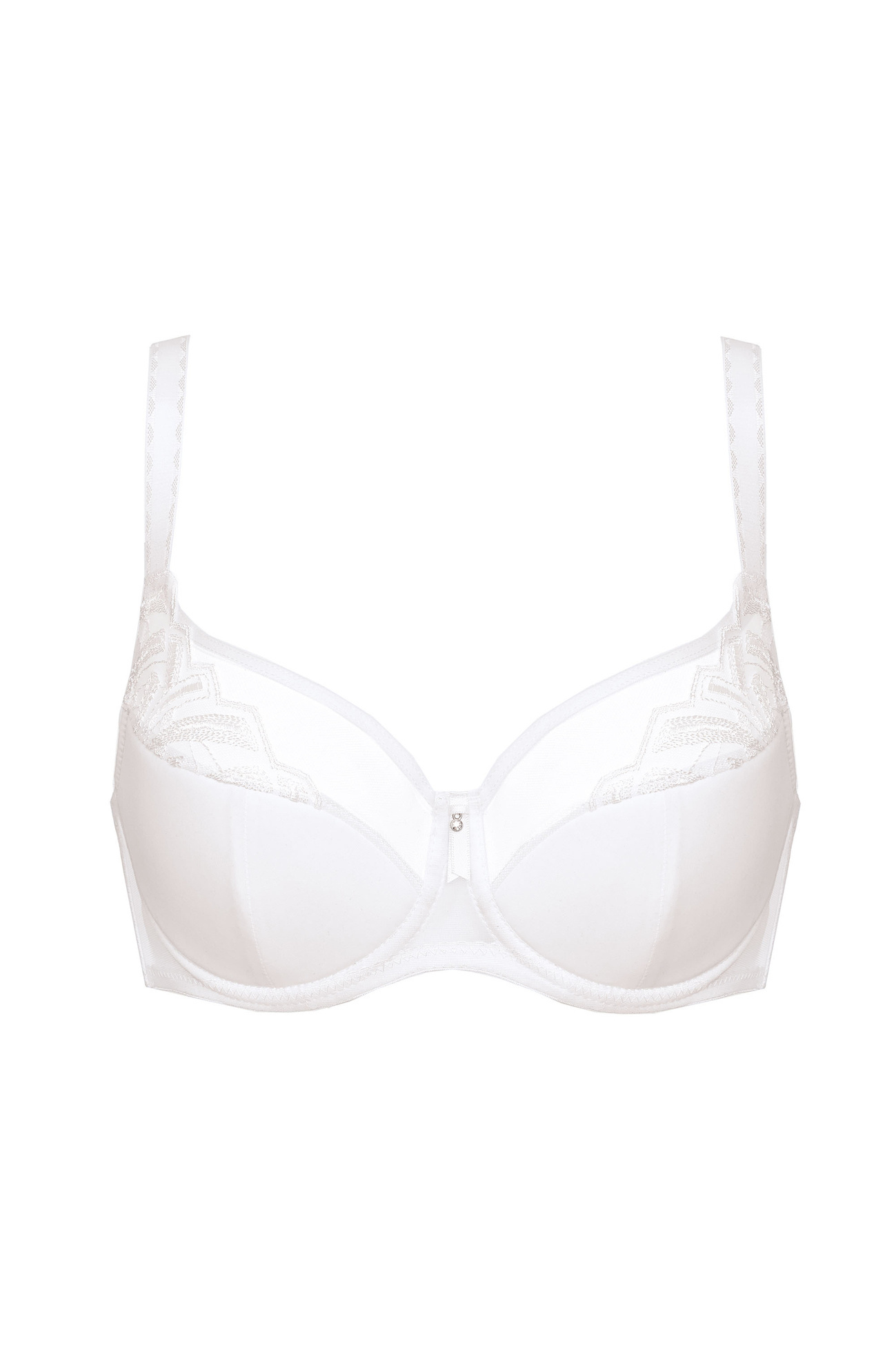 Gorteks Angel embroidered half padded bra white Classic collection