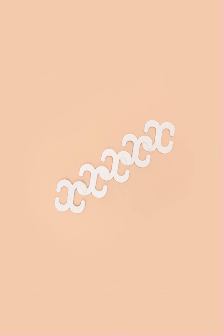 Gorteks Bra straps clips white white