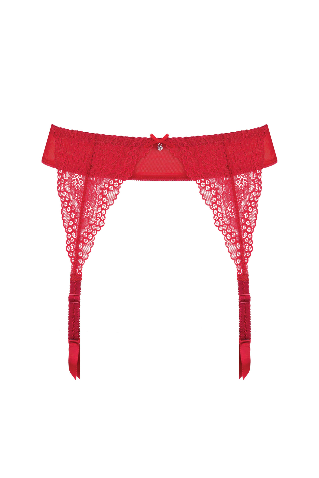 Gorteks Scarlet lace garter belt red red
