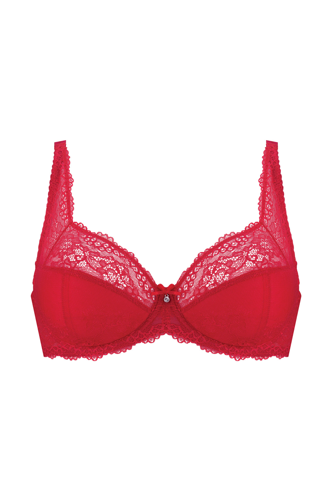 Gorteks Scarlet lace half padded bra red red Classic collection